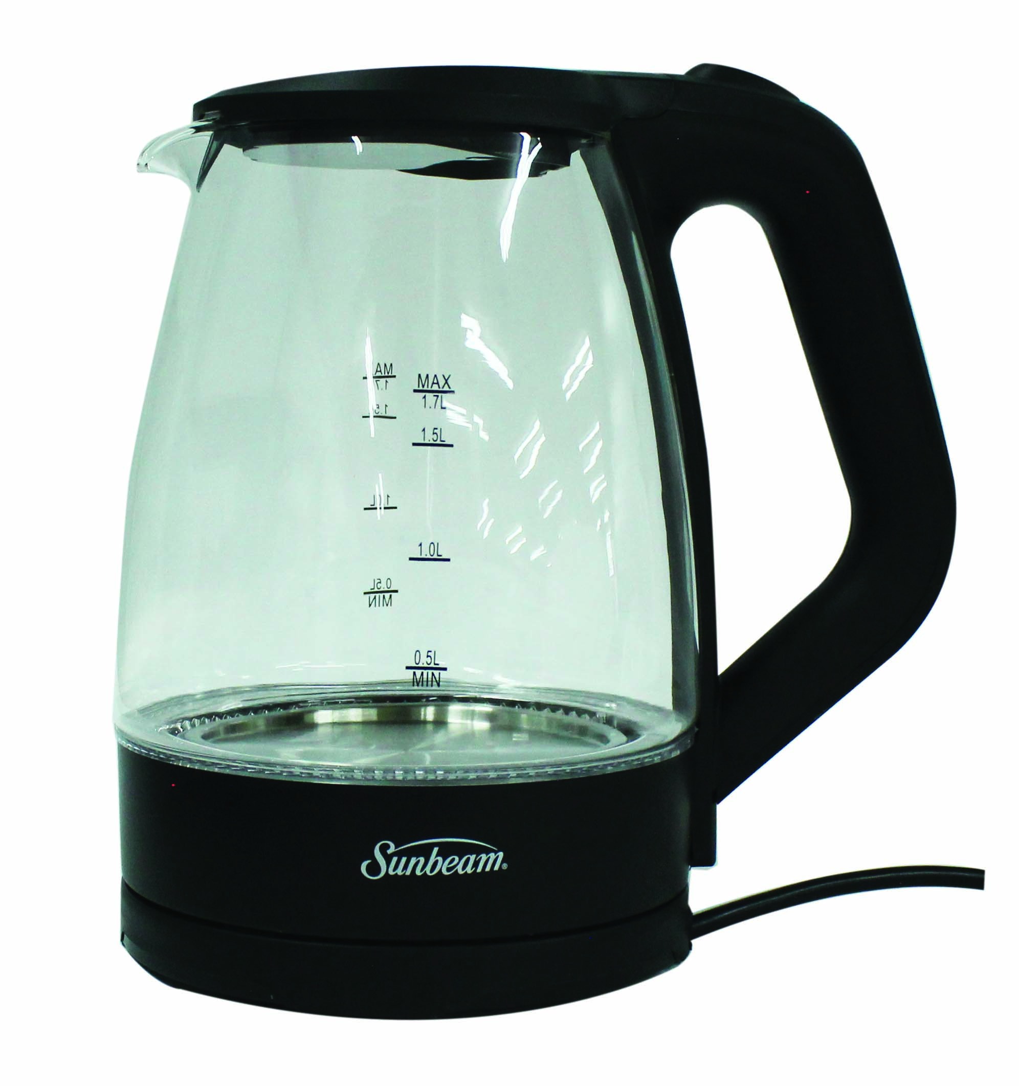 Kettle Glass Sunbeam Cordless 1.7L | GS Vickers & Co
